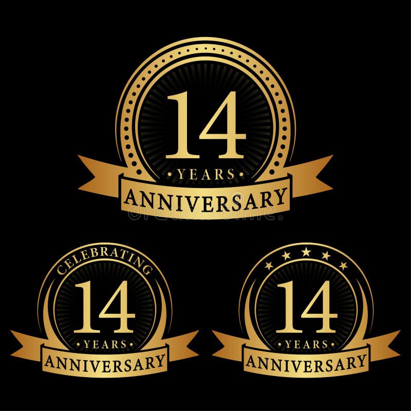 14 Years Anniversary Celebration Logotype. 14th Anniversary Logo ...