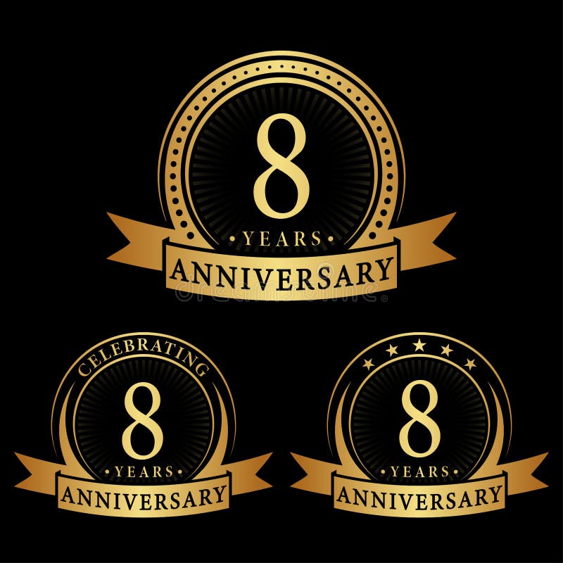 8 Years Anniversary Celebration Logotype. 8th Anniversary Logo ...