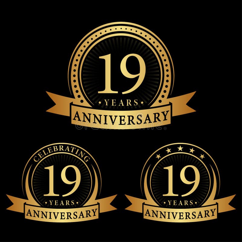 19 Years Anniversary Celebration Logotype. 19th Anniversary Logo ...