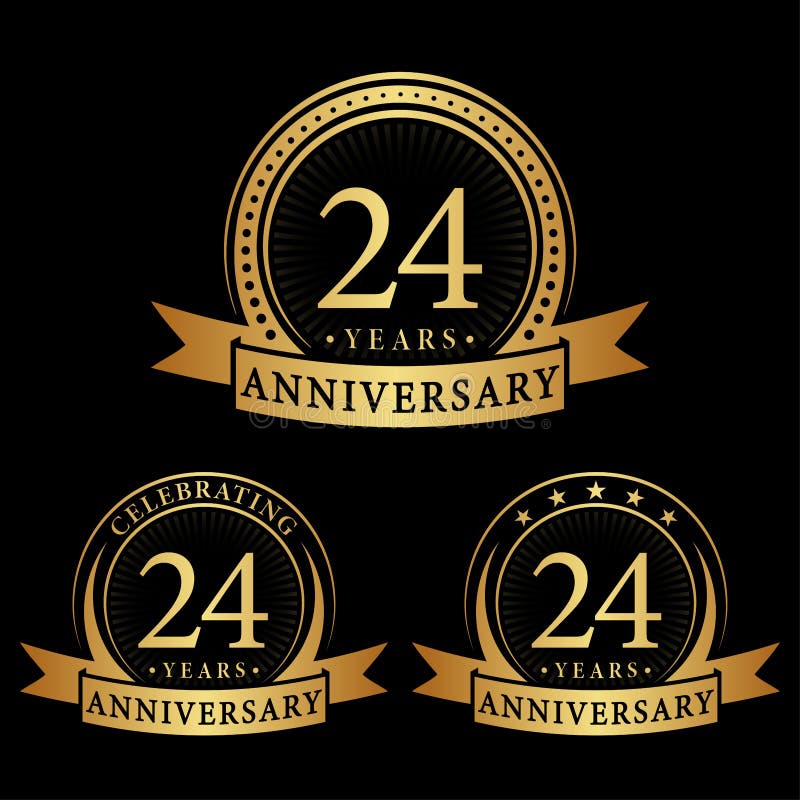 24 Years Anniversary Celebration Logotype. 24th Anniversary Logo ...