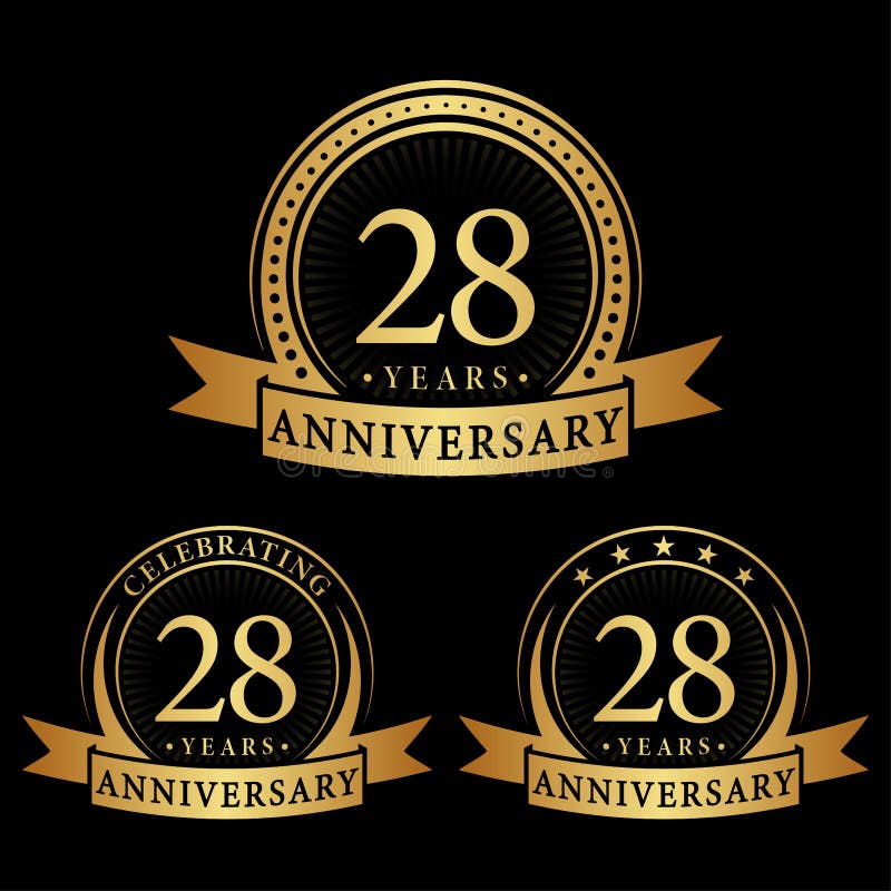 28 Years Anniversary Celebration Logotype. 28th Anniversary Logo ...