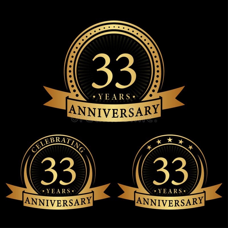 33 Years Anniversary Celebration Logotype. 33rd Anniversary Logo ...