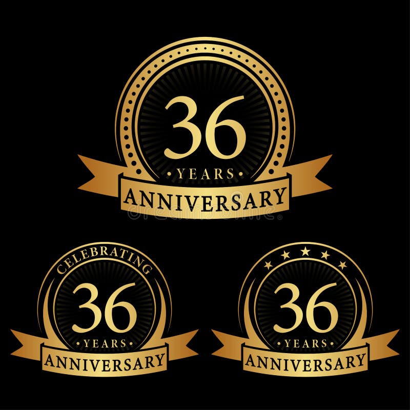 36 Years Anniversary Celebration Logotype. 36th Anniversary Logo ...