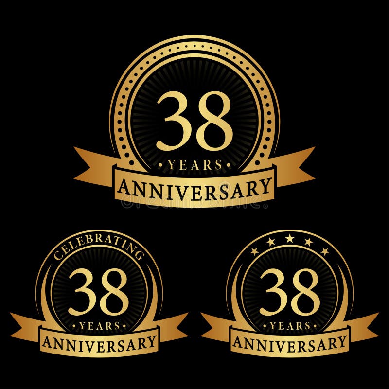 38 Years Anniversary Celebration Logotype. 38th Anniversary Logo ...