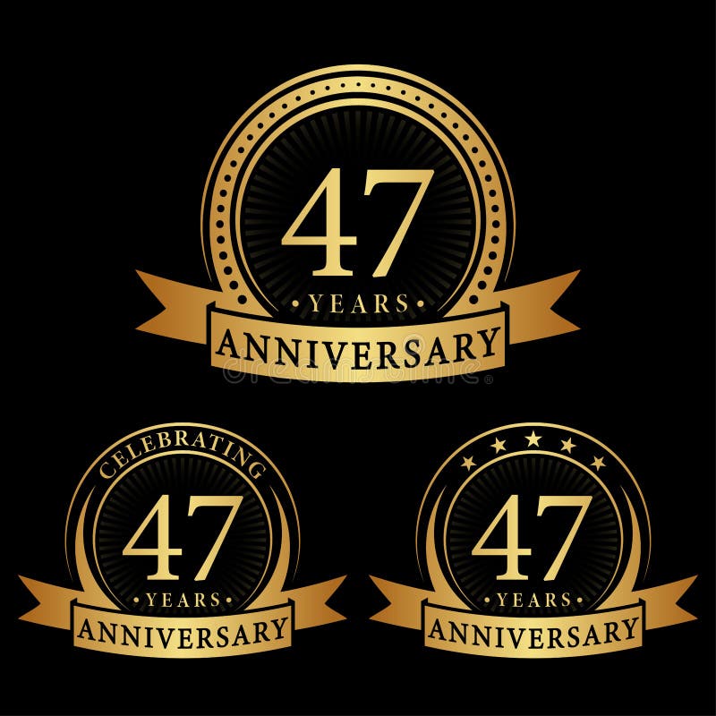 47 Years Anniversary Celebration Logotype. 47th Anniversary Logo ...