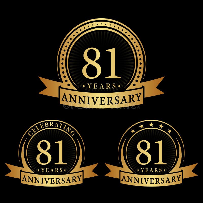 81 Years Anniversary Celebration Logotype. 81st Anniversary Logo ...