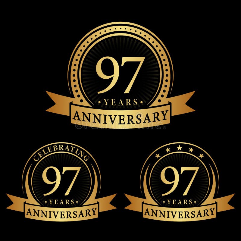 97 Years Anniversary Celebration Logotype. 97th Anniversary Logo ...