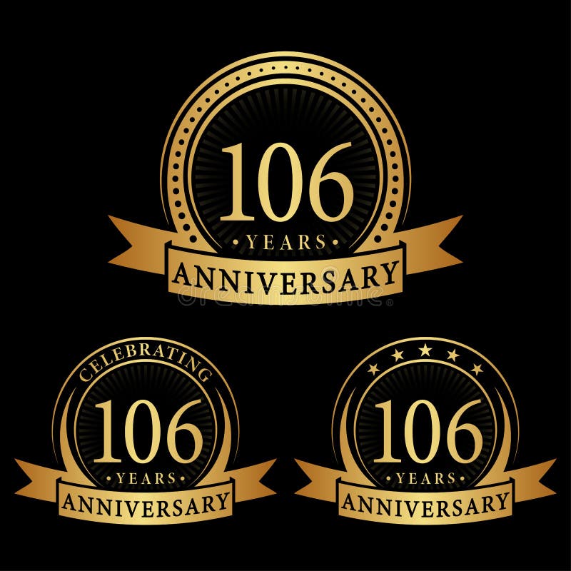 106 Years Anniversary Celebration Logotype. 106th Anniversary Logo ...