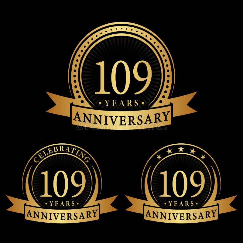109 Years Anniversary Celebration Logotype. 109th Anniversary Logo ...