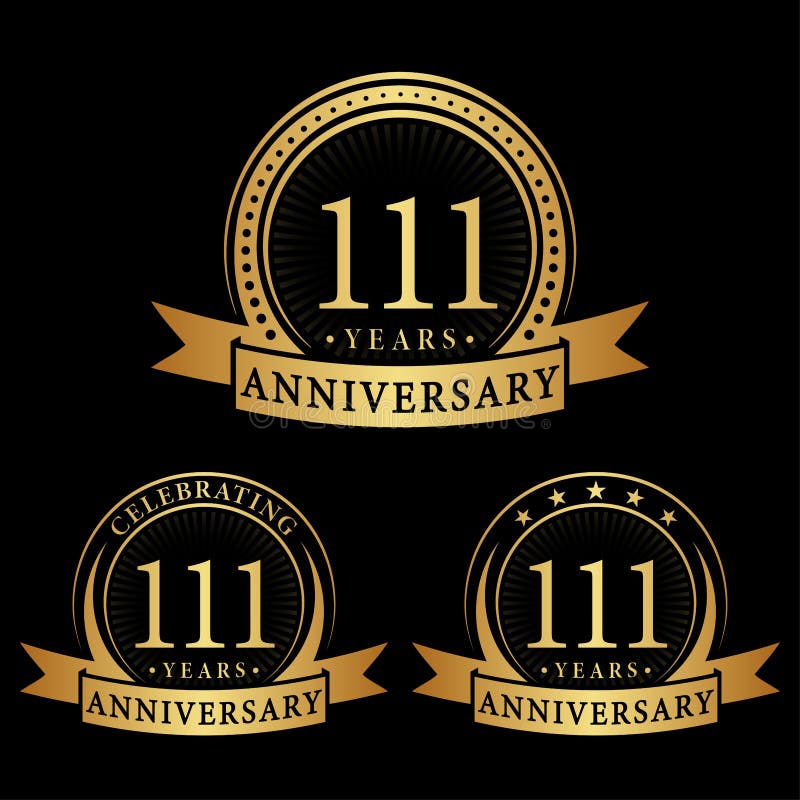 111 Years Anniversary Celebration Logotype. 111th Anniversary Logo ...