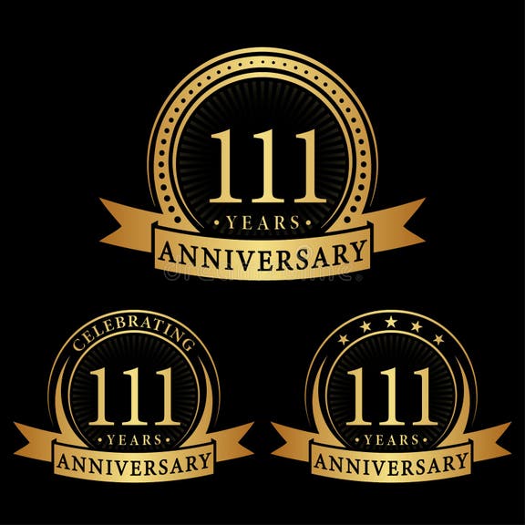 111 Years Anniversary Celebration Logotype. 111th Anniversary Logo ...