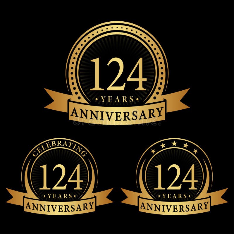 124 Years Anniversary Celebration Logotype. 124th Anniversary Logo ...