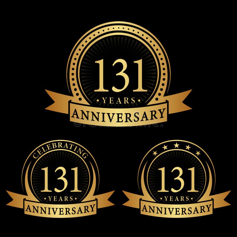 131 Years Anniversary Celebration Logotype. 131st Anniversary Logo ...