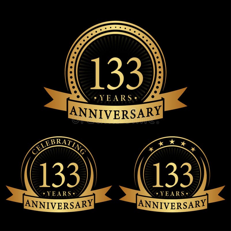 133 Years Anniversary Celebration Logotype. 133rd Anniversary Logo ...