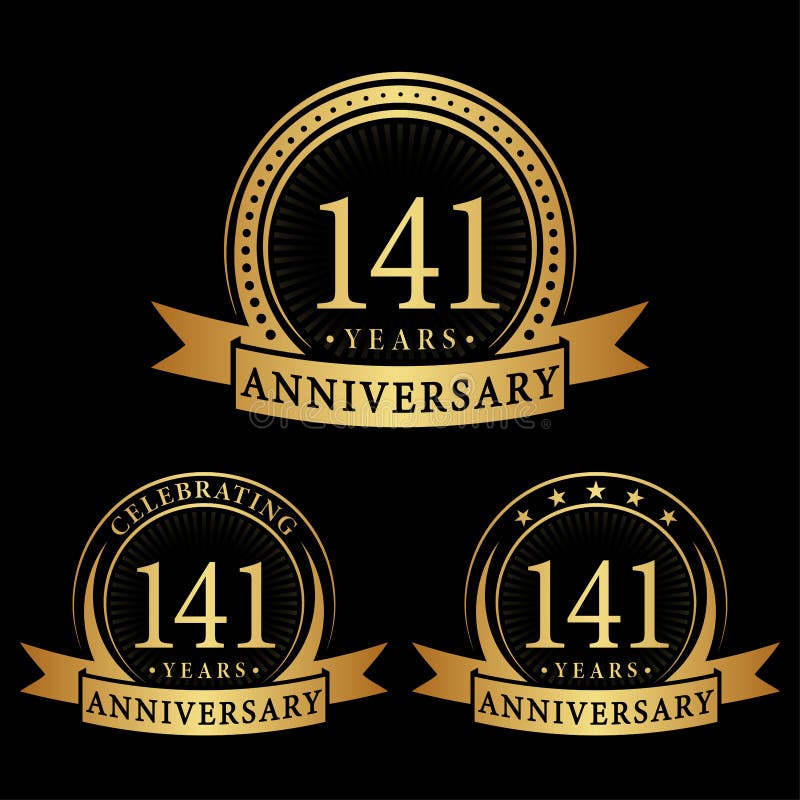 141 Years Anniversary Celebration Logotype. 141st Anniversary Logo ...