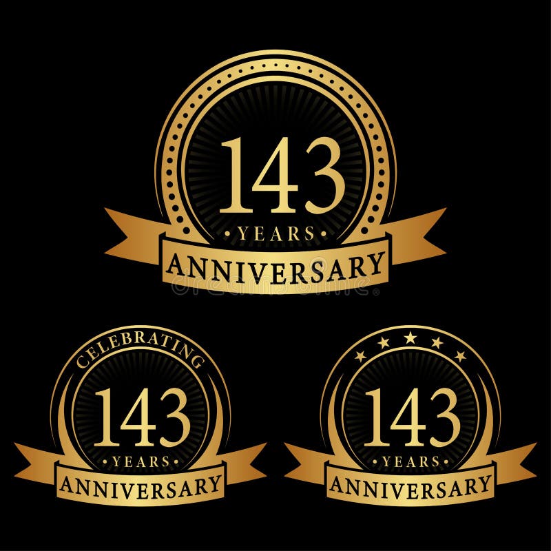 143 Years Anniversary Celebration Logotype. 143rd Anniversary Logo ...