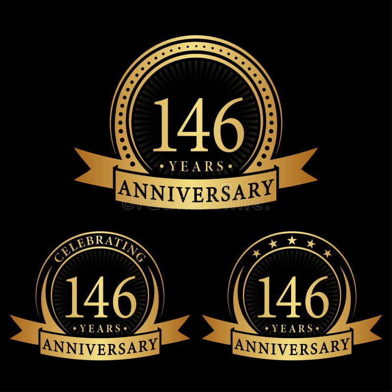 146 Years Anniversary Celebration Logotype. 146th Anniversary Logo ...