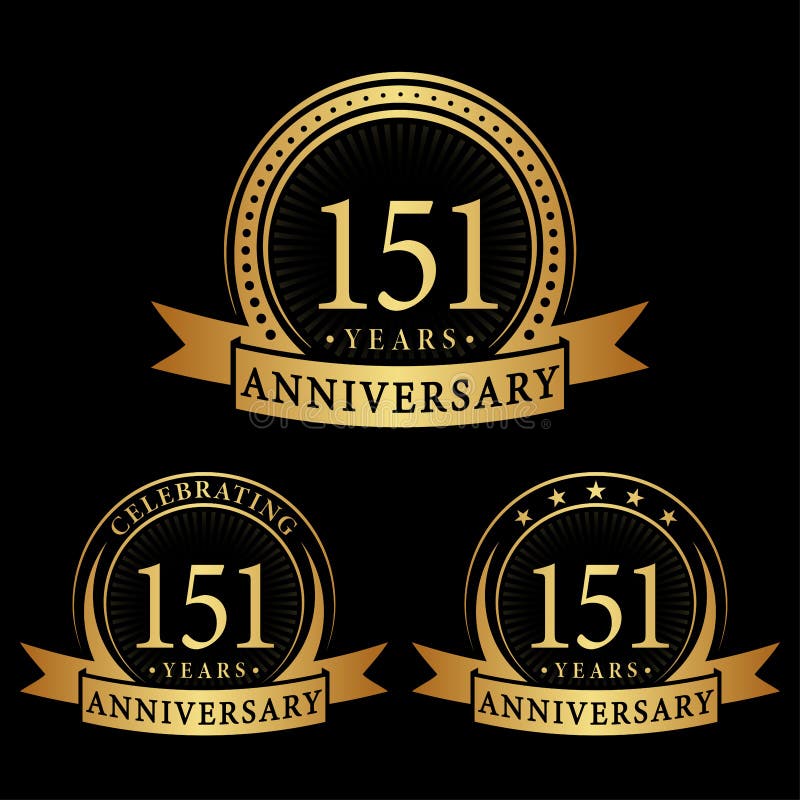 151 Years Anniversary Celebration Logotype. 151st Anniversary Logo ...