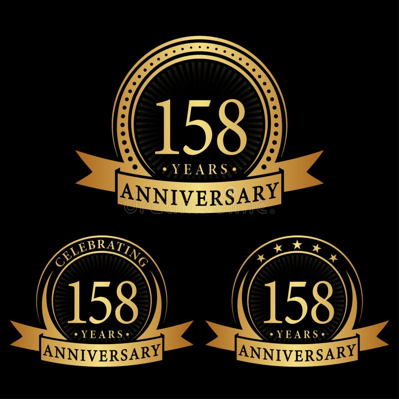 158 Years Anniversary Celebration Logotype. 158th Anniversary Logo ...