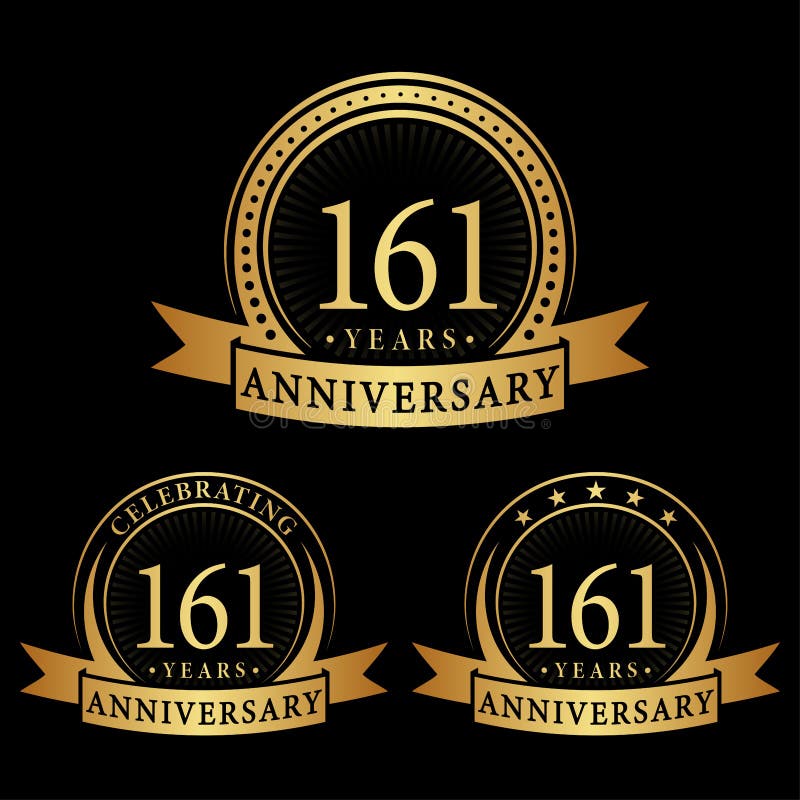 161 Years Anniversary Celebration Logotype. 161st Anniversary Logo ...