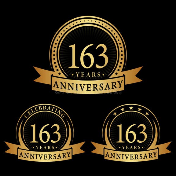 163 Years Anniversary Celebration Logotype. 163rd Anniversary Logo ...