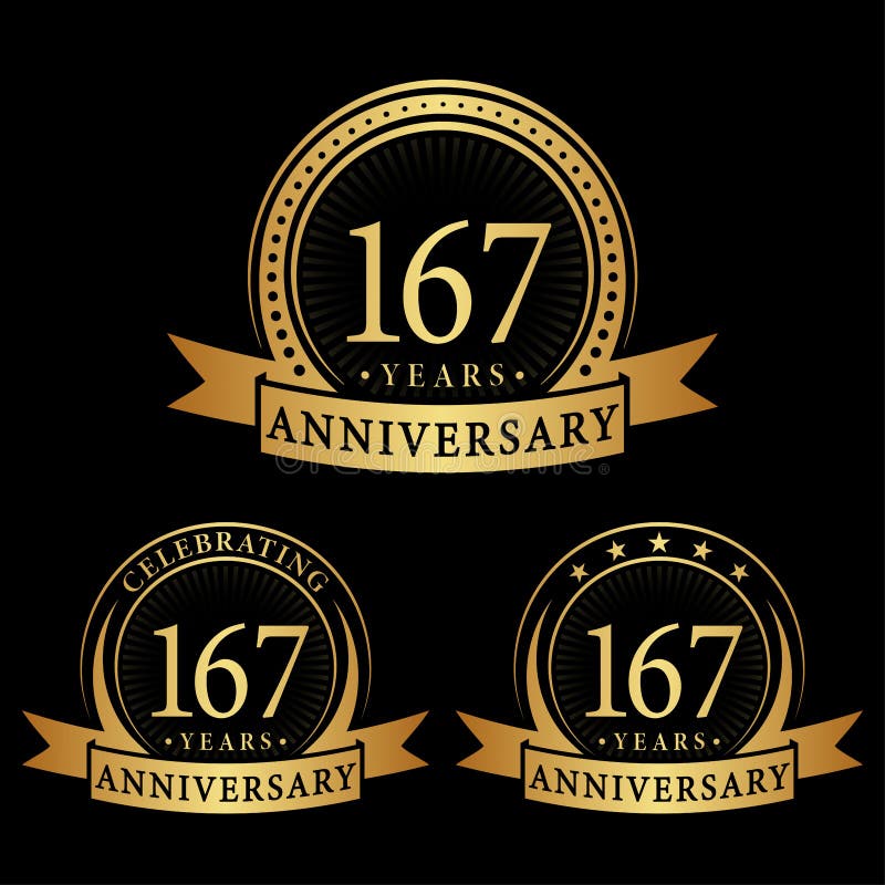 167 Years Anniversary Celebration Logotype. 167th Anniversary Logo ...