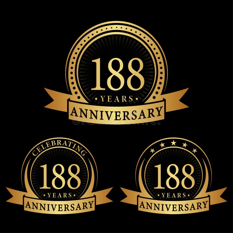 188 Years Anniversary Celebration Logotype. 188th Anniversary Logo ...