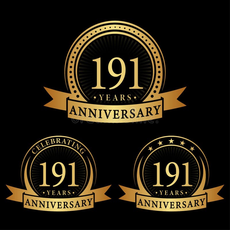 191 Years Anniversary Celebration Logotype. 191st Anniversary Logo ...