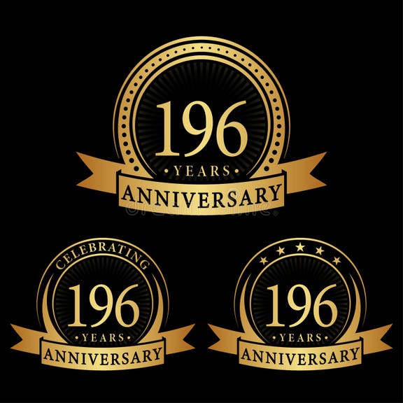 196 Years Anniversary Celebration Logotype. 196th Anniversary Logo ...