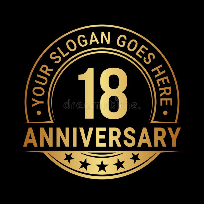 18 Years Anniversary. 18th Anniversary Logo Design Template. Vector and ...