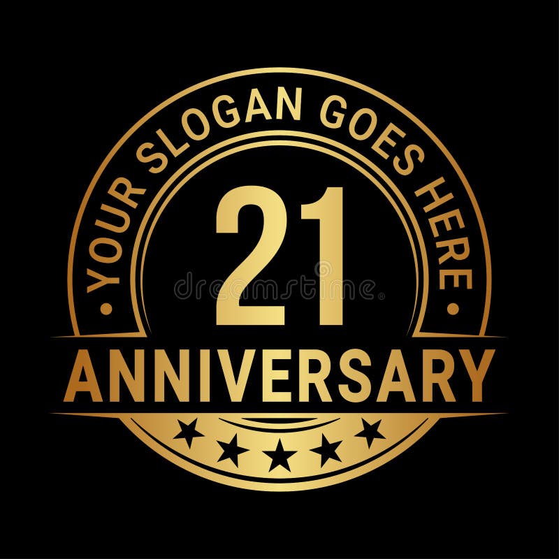 21 Years Anniversary. 21st Anniversary Logo Design Template. Vector and ...