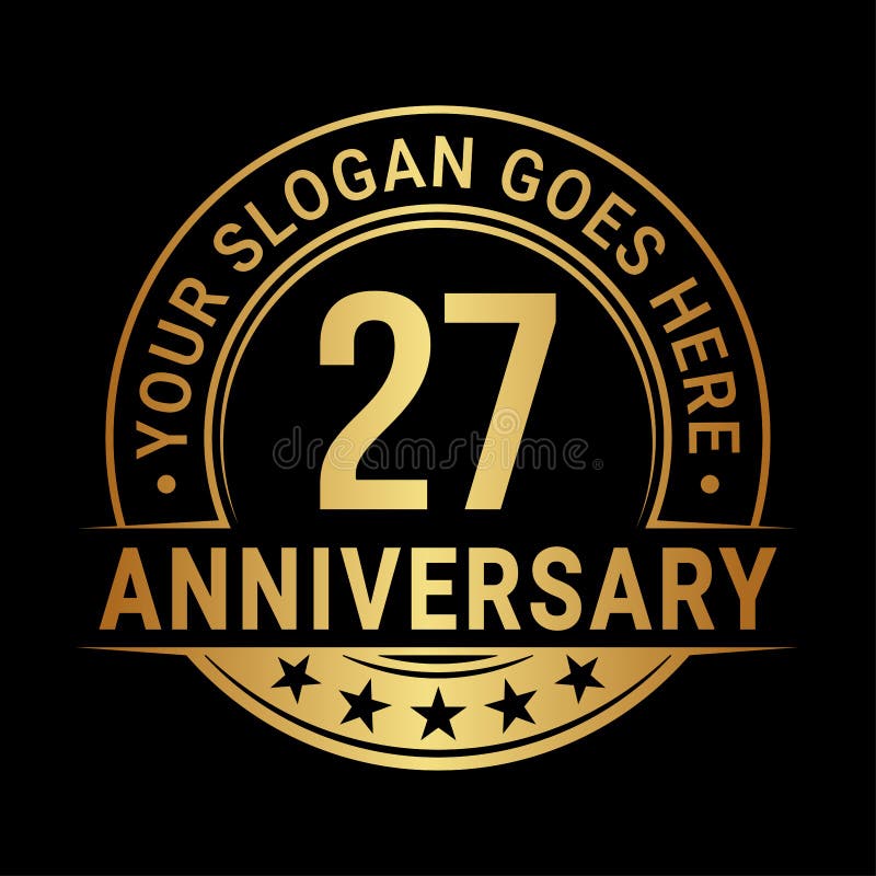 27 Years Anniversary. 27th Anniversary Logo Design Template. Vector and ...