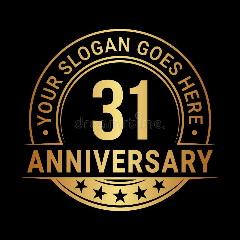 31 Years Anniversary. 31st Anniversary Logo Design Template. Vector and ...