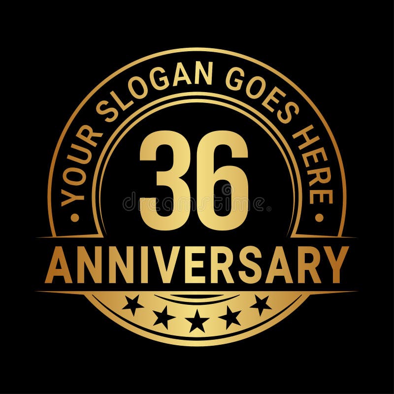 36 Years Anniversary. 36th Anniversary Logo Design Template. Vector and ...