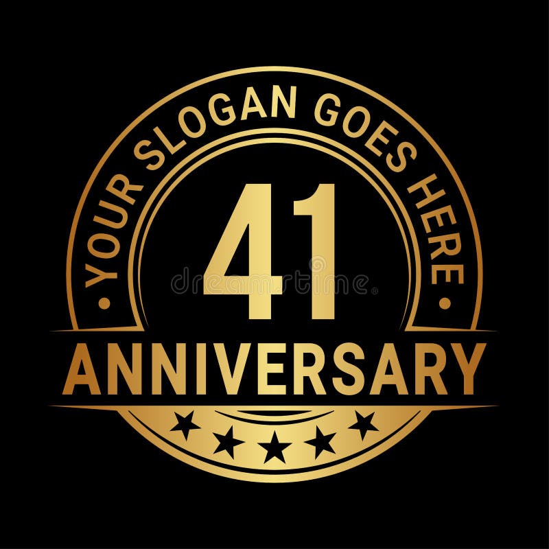 41 Years Anniversary. 41st Anniversary Logo Design Template. Vector and ...