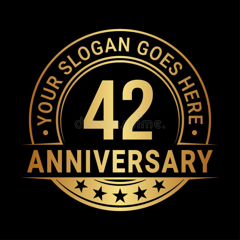 42 Years Anniversary. 42nd Anniversary Logo Design Template. Vector and ...