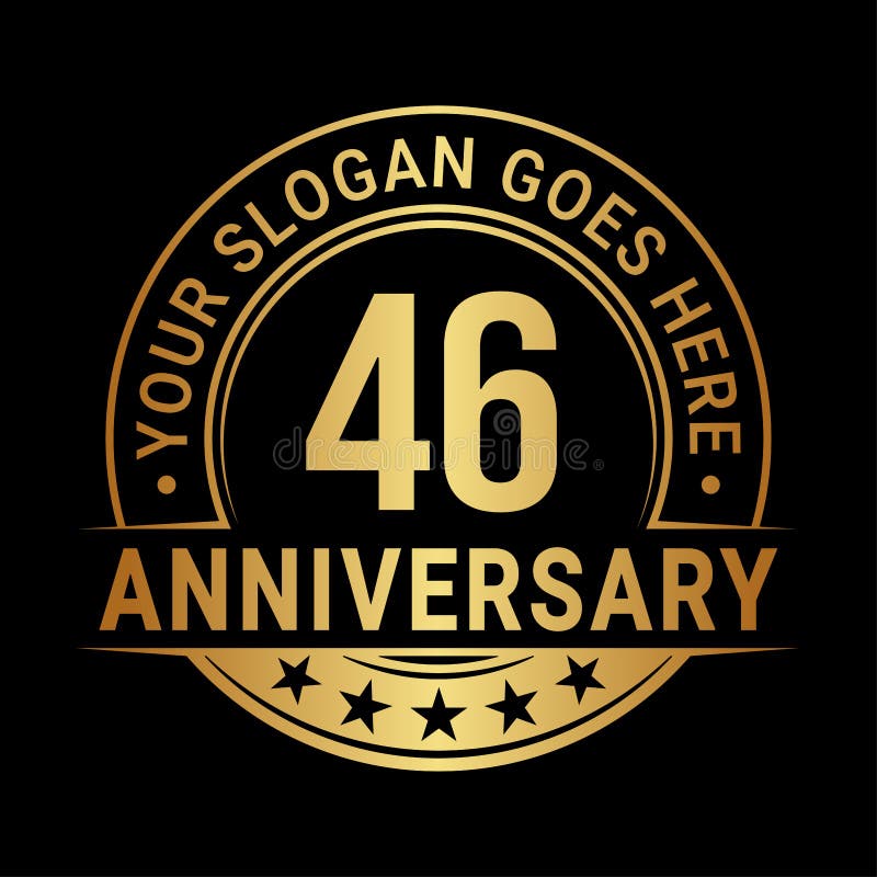 46 Years Anniversary. 46th Anniversary Logo Design Template. Vector and ...
