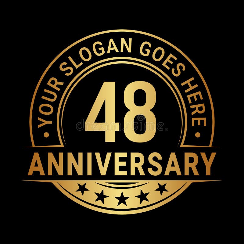 48 Years Anniversary. 48th Anniversary Logo Design Template. Vector and ...