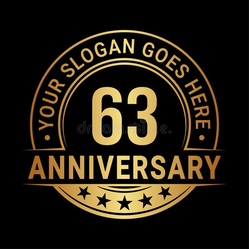 63 Years Anniversary. 63rd Anniversary Logo Design Template. Vector and ...