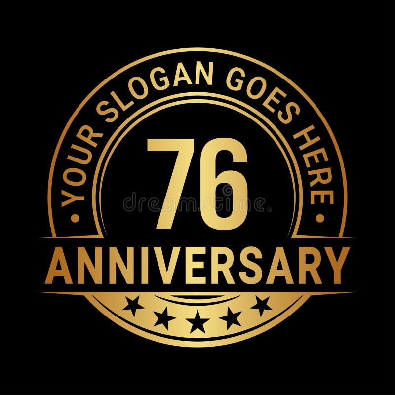 76 Years Anniversary. 76th Anniversary Logo Design Template. Vector and ...