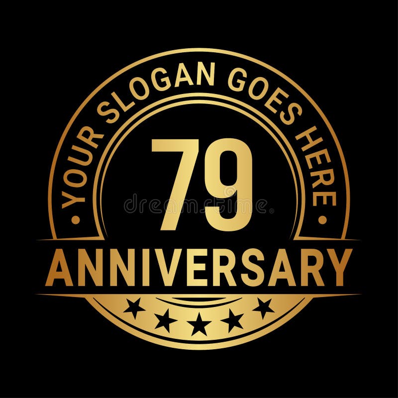 79 Years Anniversary. 79th Anniversary Logo Design Template. Vector and ...