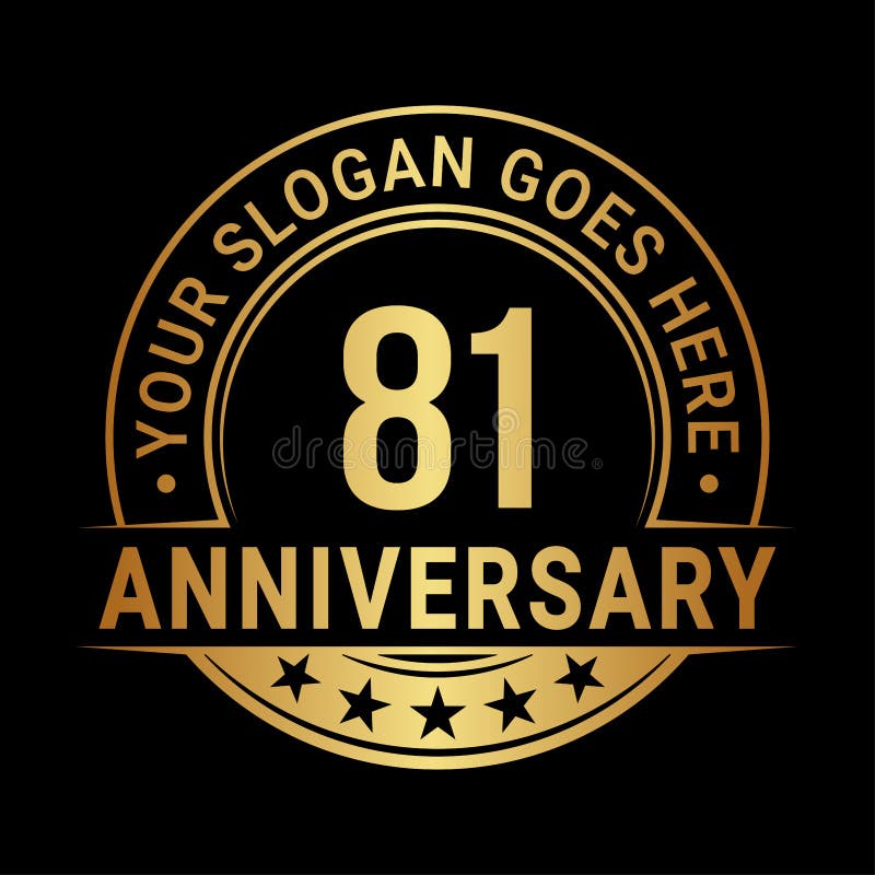 81 Years Anniversary. 81st Anniversary Logo Design Template. Vector and ...