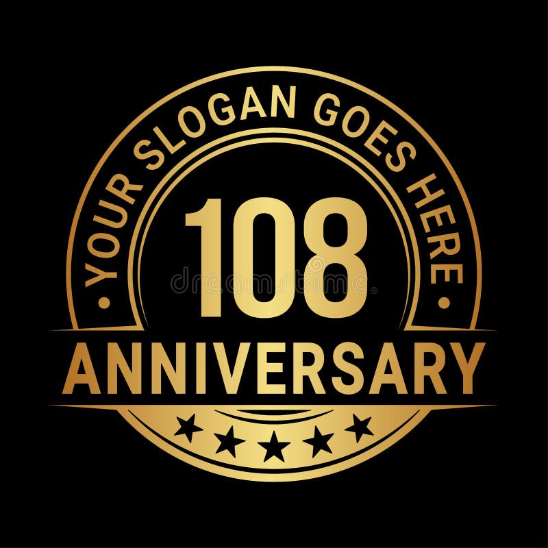 108 Years Anniversary. 108th Anniversary Logo Design Template. Vector ...