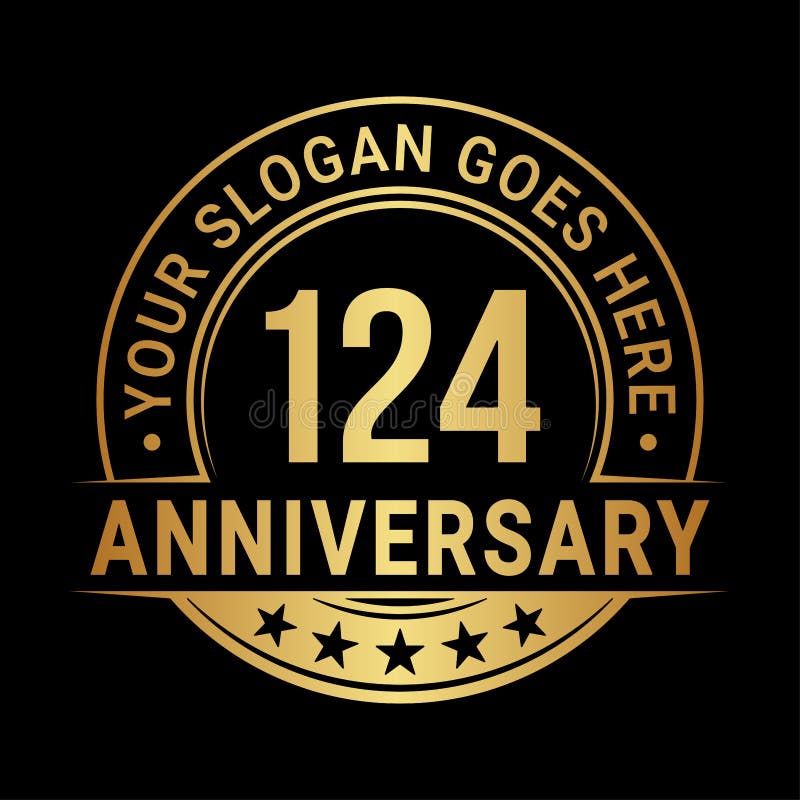 124 Years Anniversary. 124th Anniversary Logo Design Template. Vector ...