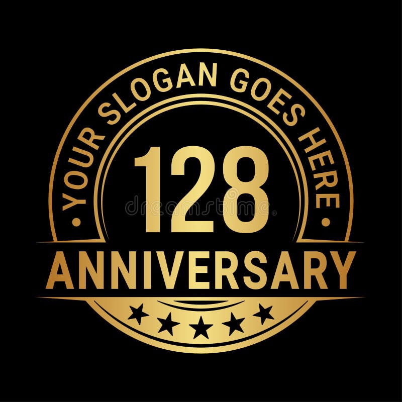 128 Years Anniversary. 128th Anniversary Logo Design Template. Vector ...