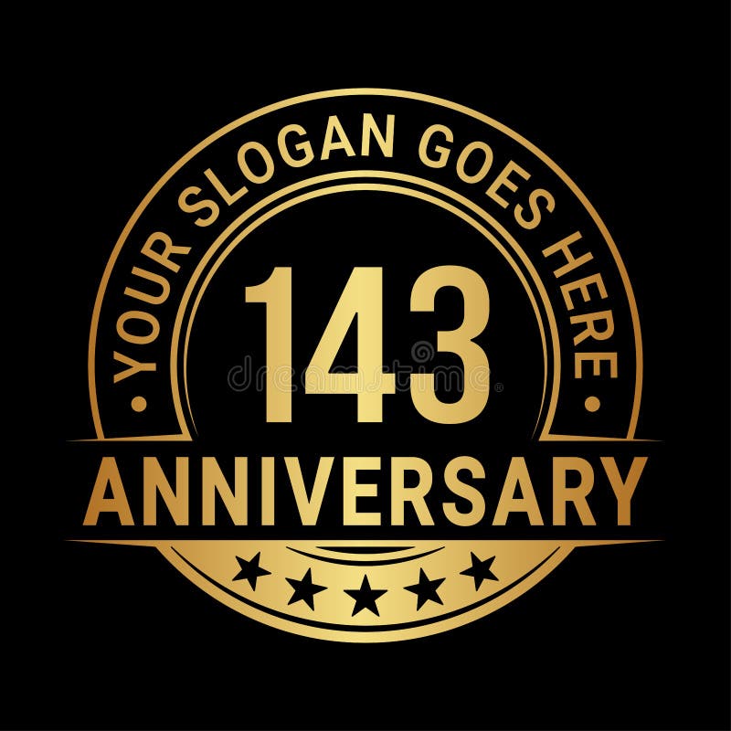 143 Years Anniversary. 143rd Anniversary Logo Design Template. Vector ...