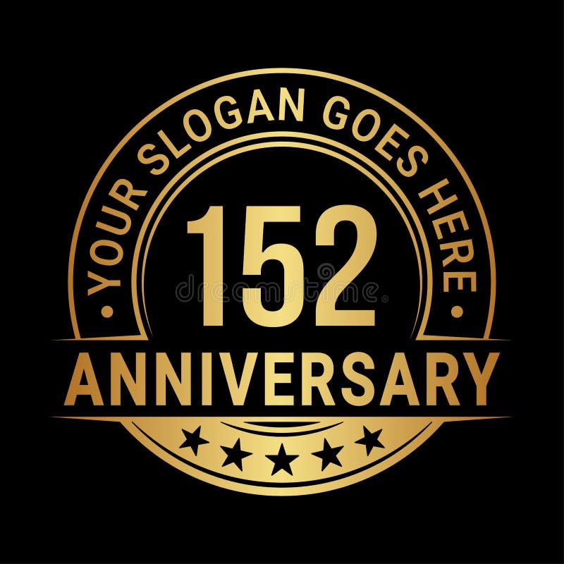 152 Years Anniversary. 152nd Anniversary Logo Design Template. Vector ...
