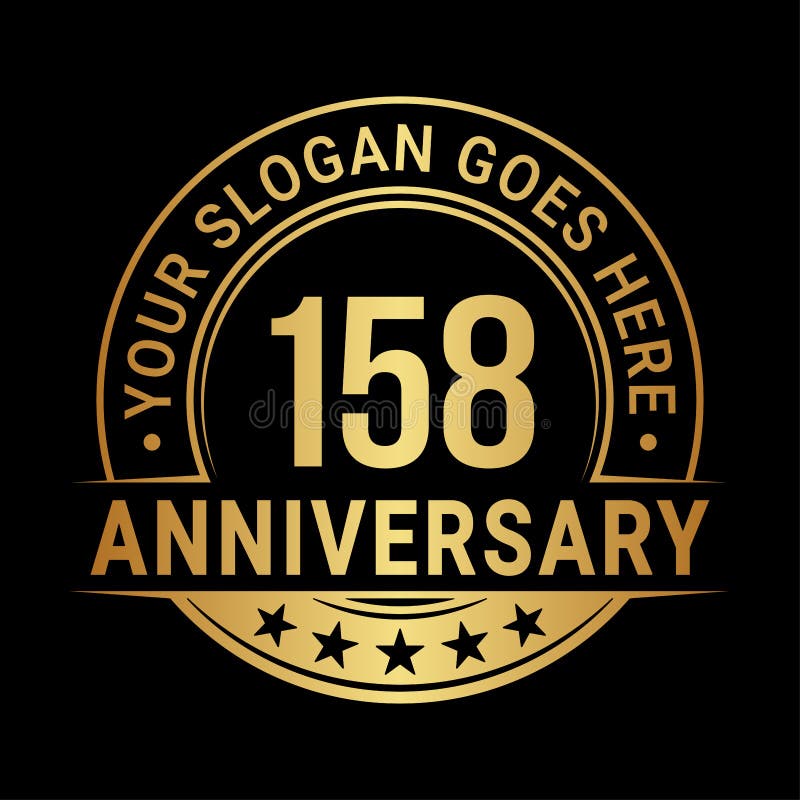 158 Years Anniversary. 158th Anniversary Logo Design Template. Vector ...