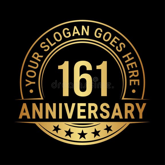 161 Years Anniversary. 161st Anniversary Logo Design Template. Vector ...