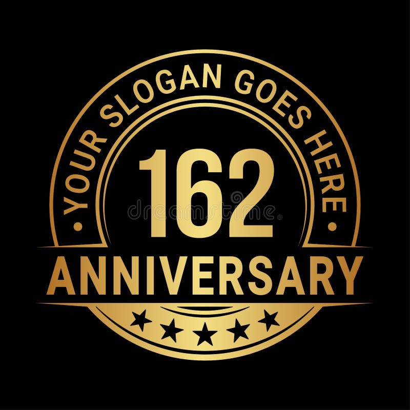 162 Years Anniversary. 162nd Anniversary Logo Design Template. Vector ...